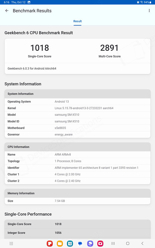 Samsung Galaxy Tab S9 FE Wi-Fi Review - Performance, benchmarks